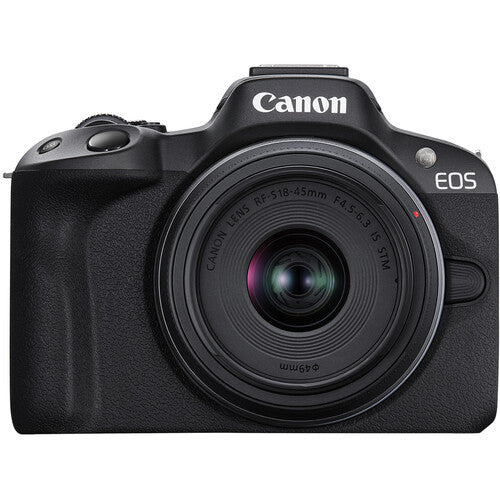 Canon EOS R50 Mirrorless Camera with 18-45mm Lens (Black ...