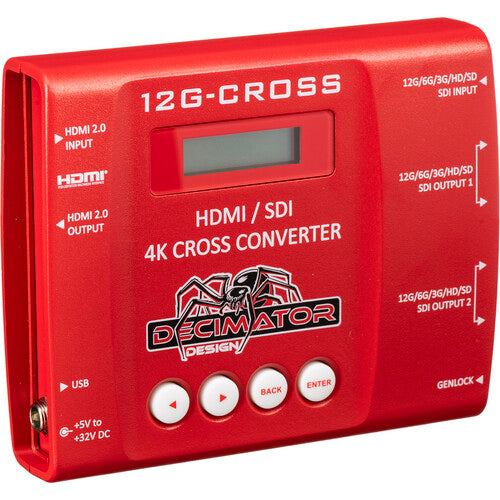 DECIMATOR 12G-CROSS 4K HDMI/SDI Cross Converter with Scaling and Frame ...