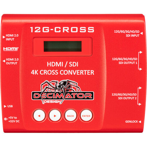 DECIMATOR 12G-CROSS 4K HDMI/SDI Cross Converter with Scaling and Frame ...