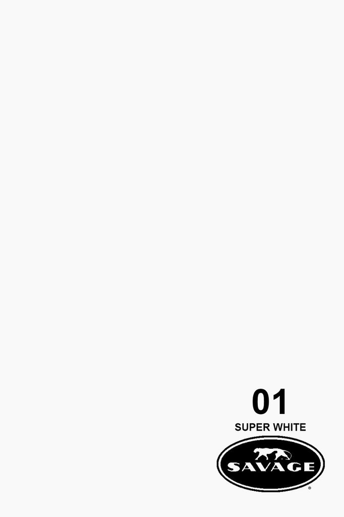 Savage Widetone Seamless Background Paper (#01 Super White, 9ft x 36ft ...